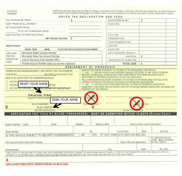 How To Sign Your Title In Minnesota (MN)